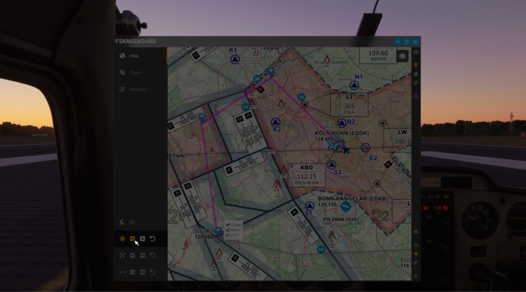 Maps: VFR, Waypoints and More – FSKneeboard